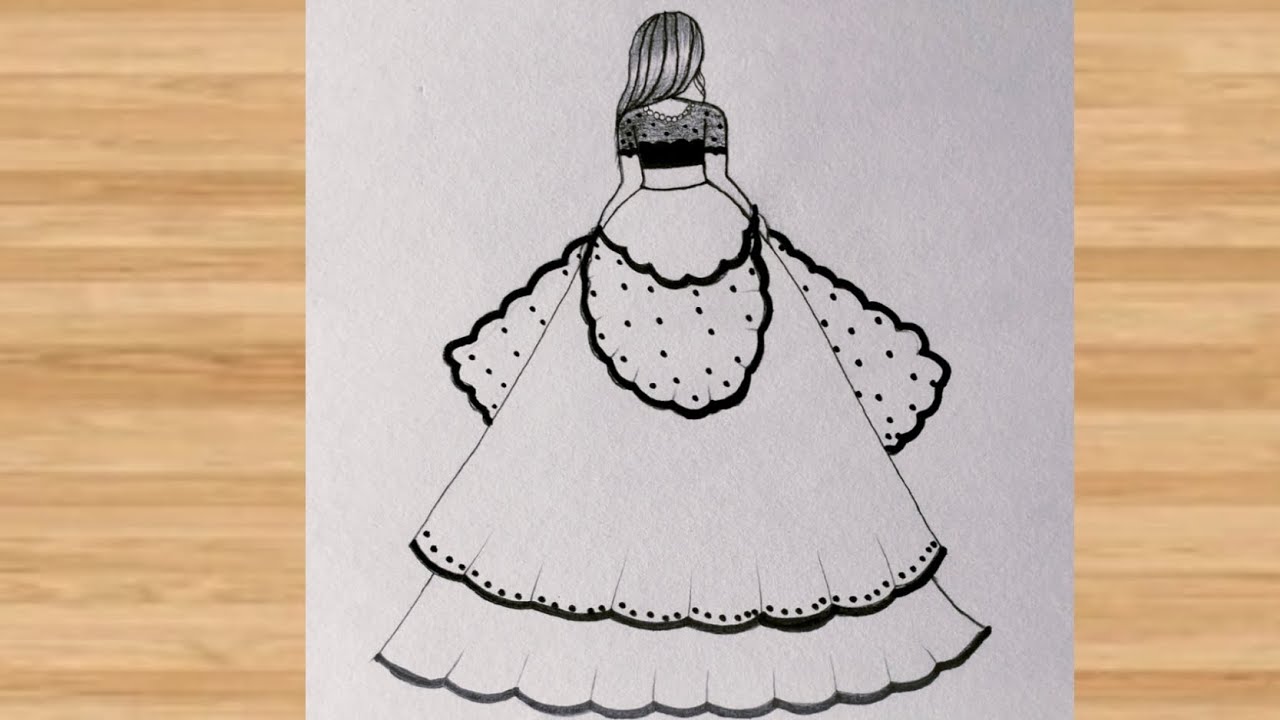 How To Draw Gudiya picture Drawing | Beautiful Girl Dress Drawing ...