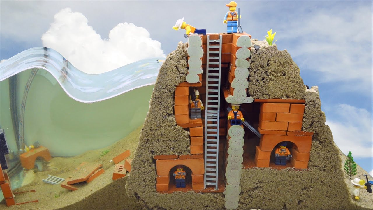 Mine Flood Disaster - LEGO Dam Breach Experiment - Natural Disaster vs ...