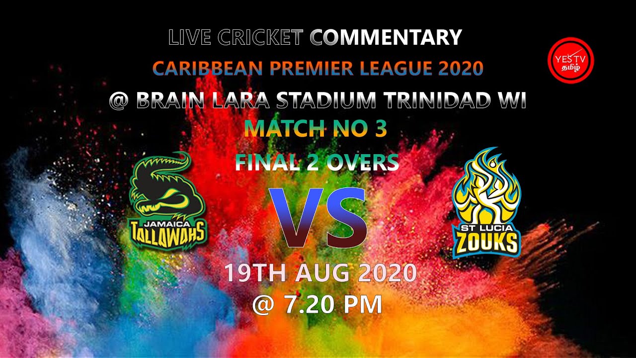 CRICKET LIVE | CPL T20 - 2020 | LAST 2 OVERS OF MATCH NO 3 | JT VS SLZ ...