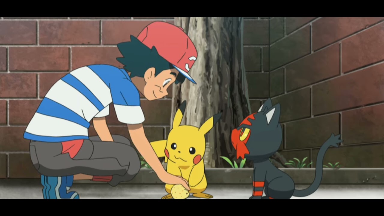 Ash and Litten passing berries at each other - YouTube