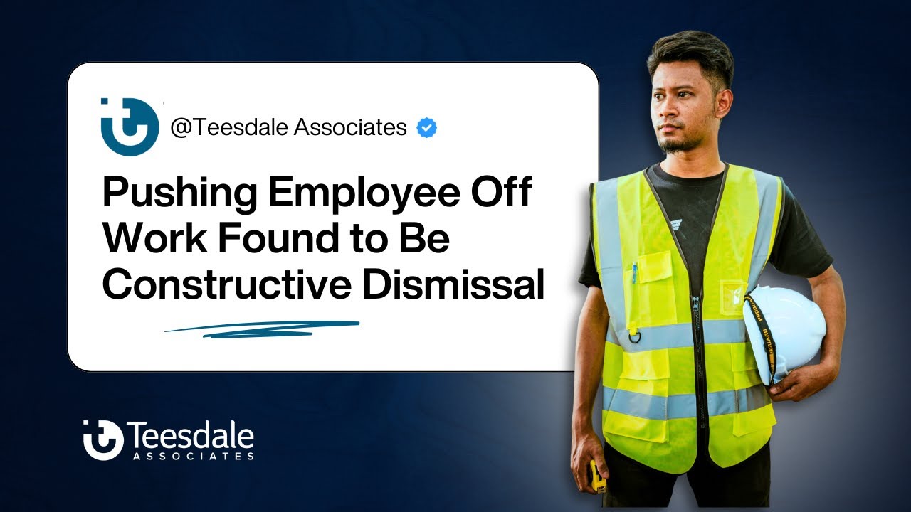 Pushing Employee Off Work Found to Be Constructive Dismissal - YouTube