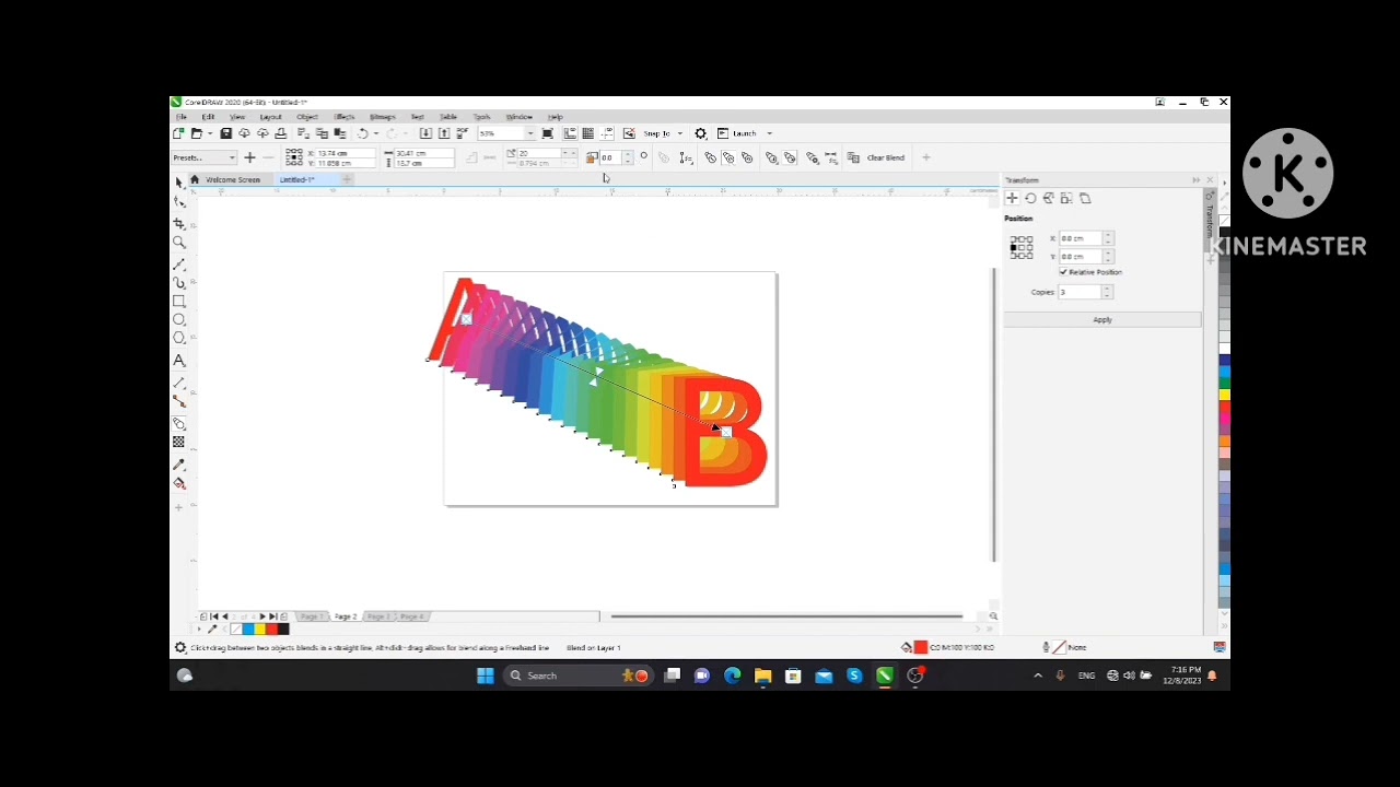 Blend tool / Corel DRAW - YouTube