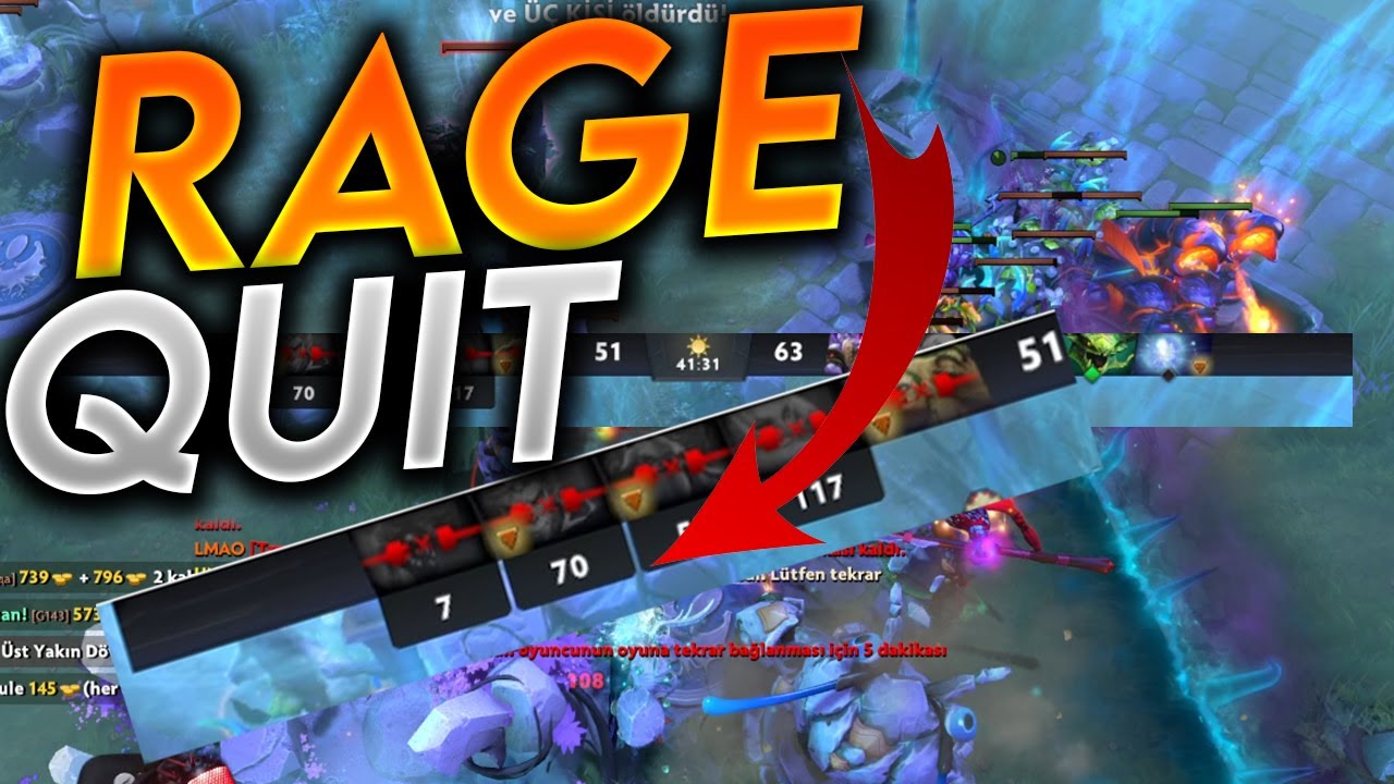 Dota 2 - Rage Quit Hepsi Çıkıyor :D Ölünce - YouTube