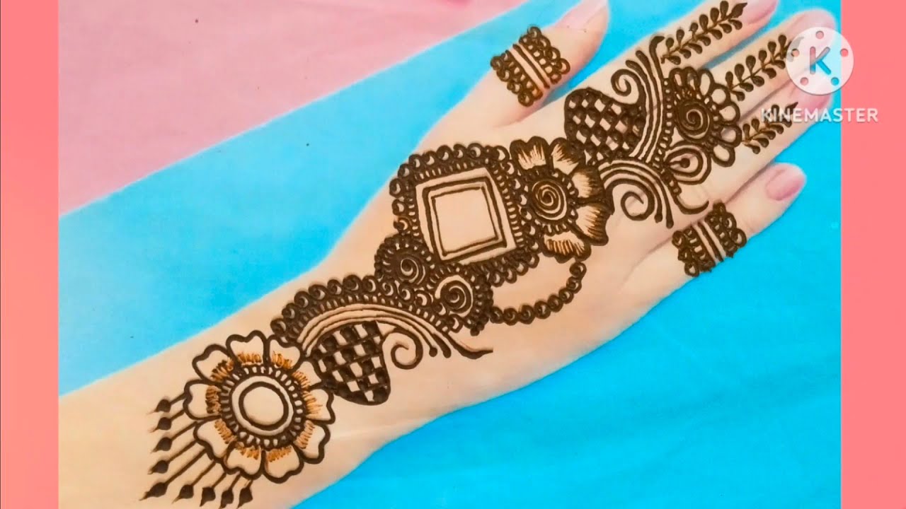 New stylish back hand mehndi design/latest stylish mehndi/mehndi ka ...