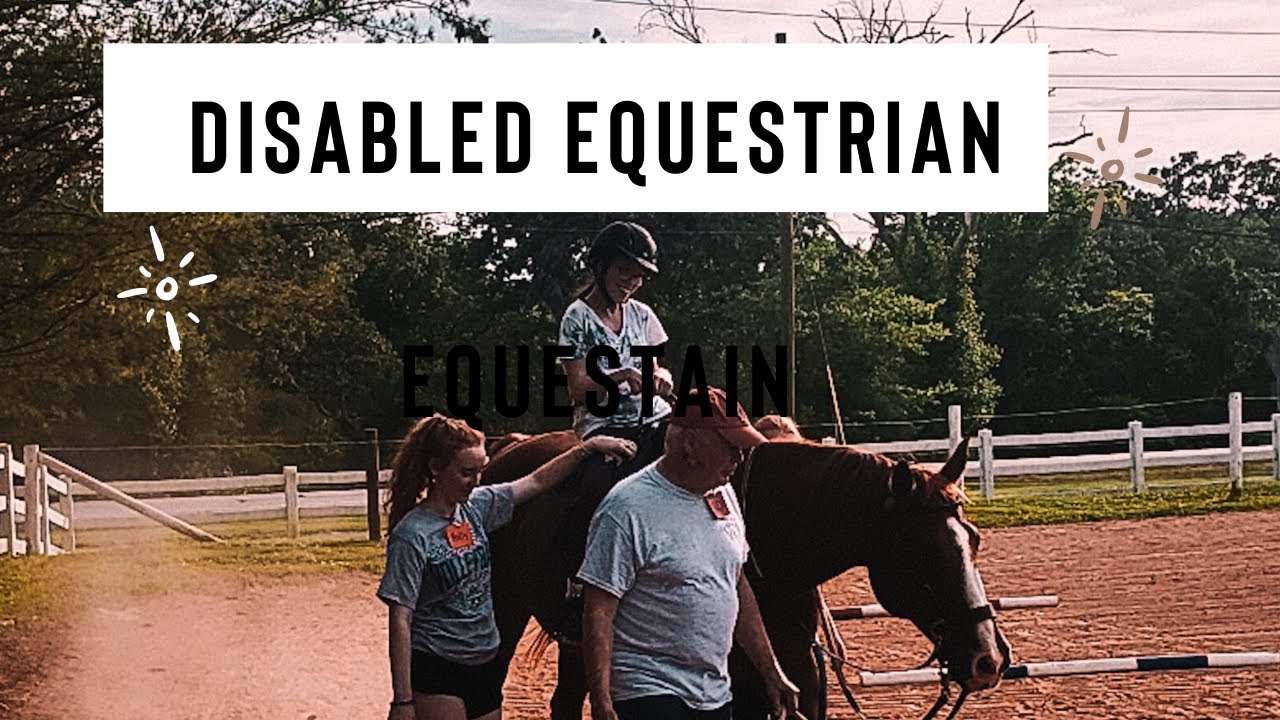 Disabled equestrian does 2 point jump - YouTube
