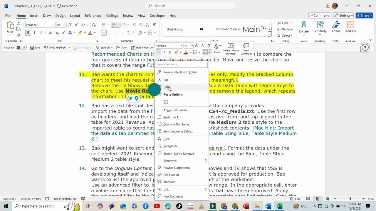MS Excel Capstone Project | Modules 4-7:SAM Critical Thinking Capstone ...