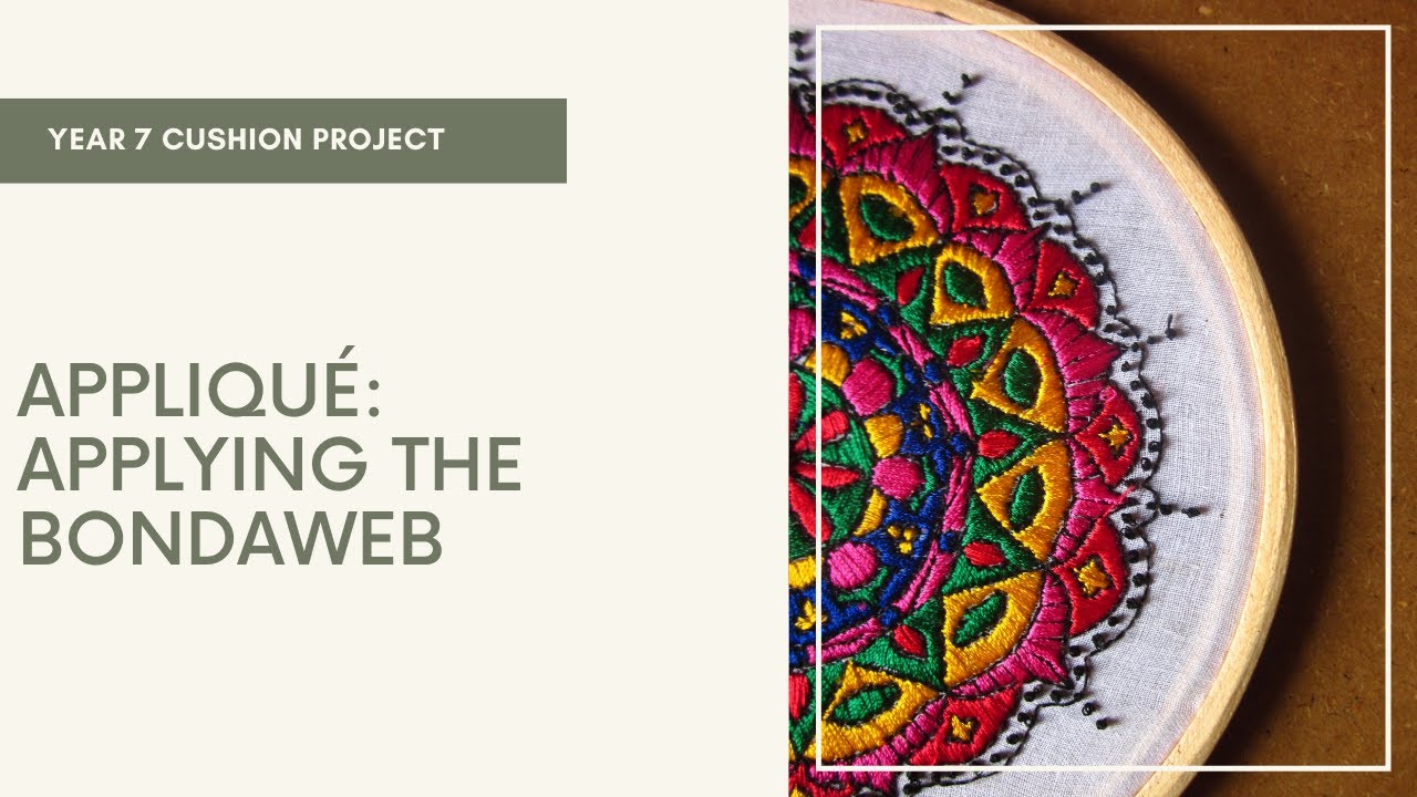 Cushion Project - Applying the Bondaweb - YouTube