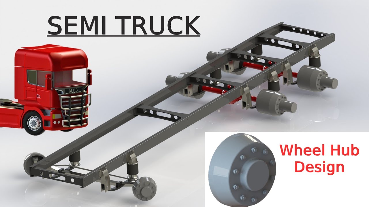 Designing wheel hub for semi truck | SolidWorks - YouTube