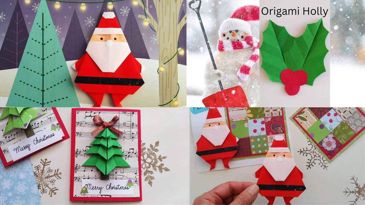 Tutorial: 3 Christmas Origami Easy - YouTube