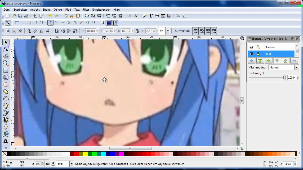 [Tutorial] Vektorisieren eines Anime-Charakters mit Inkscape - YouTube