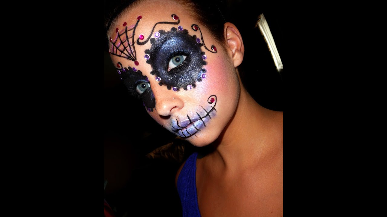 Halloween Series 2011: Sugar Skull Makeup Tutorial - YouTube