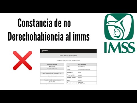 Como sacar tu constancia de no DERECHOHABIENCIA al imss - YouTube