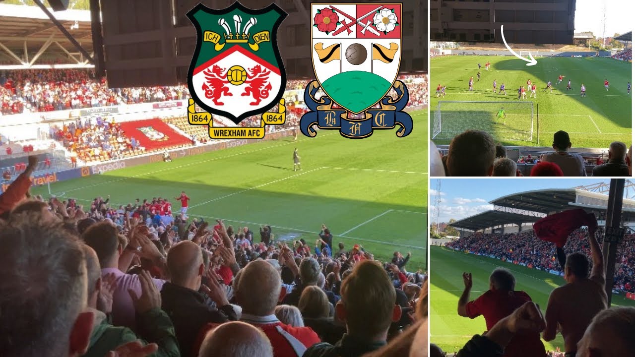 WREXHAM FC V BARNET *VLOG* | 7-5 | WREXHAM WIN INCREDIBLE 12 GOAL ...