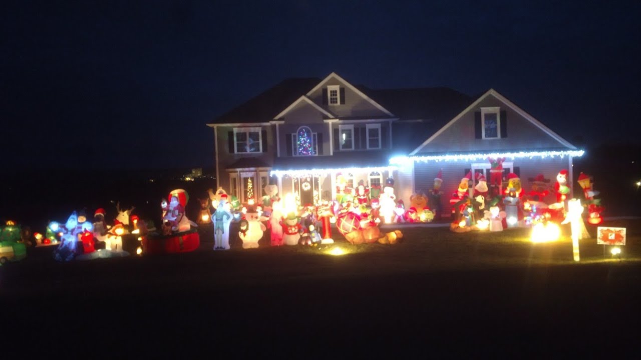 HUGE Airblown Inflatable Christmas Display 2018 - YouTube