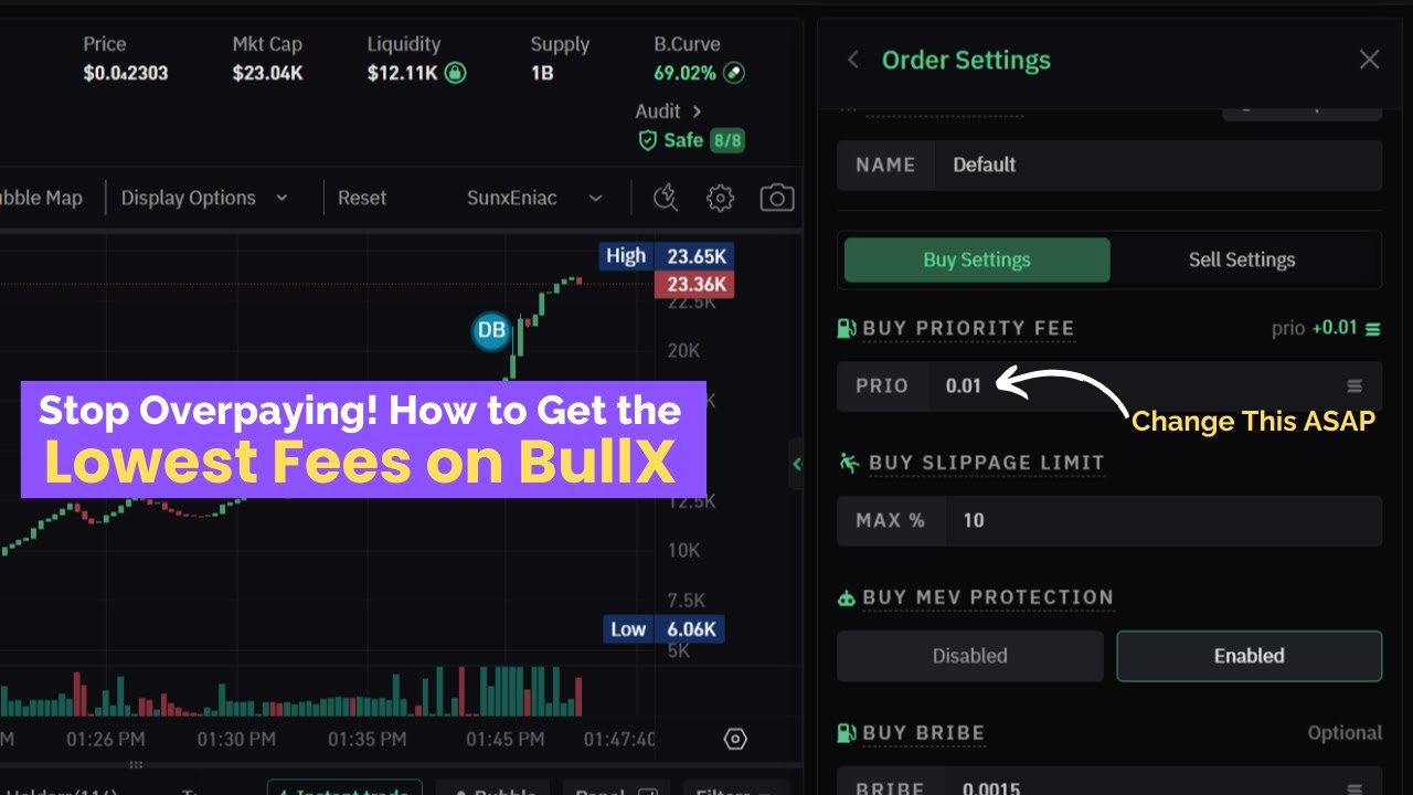 Stop Overpaying! How To Set Low Fees On Bullx - YouTube
