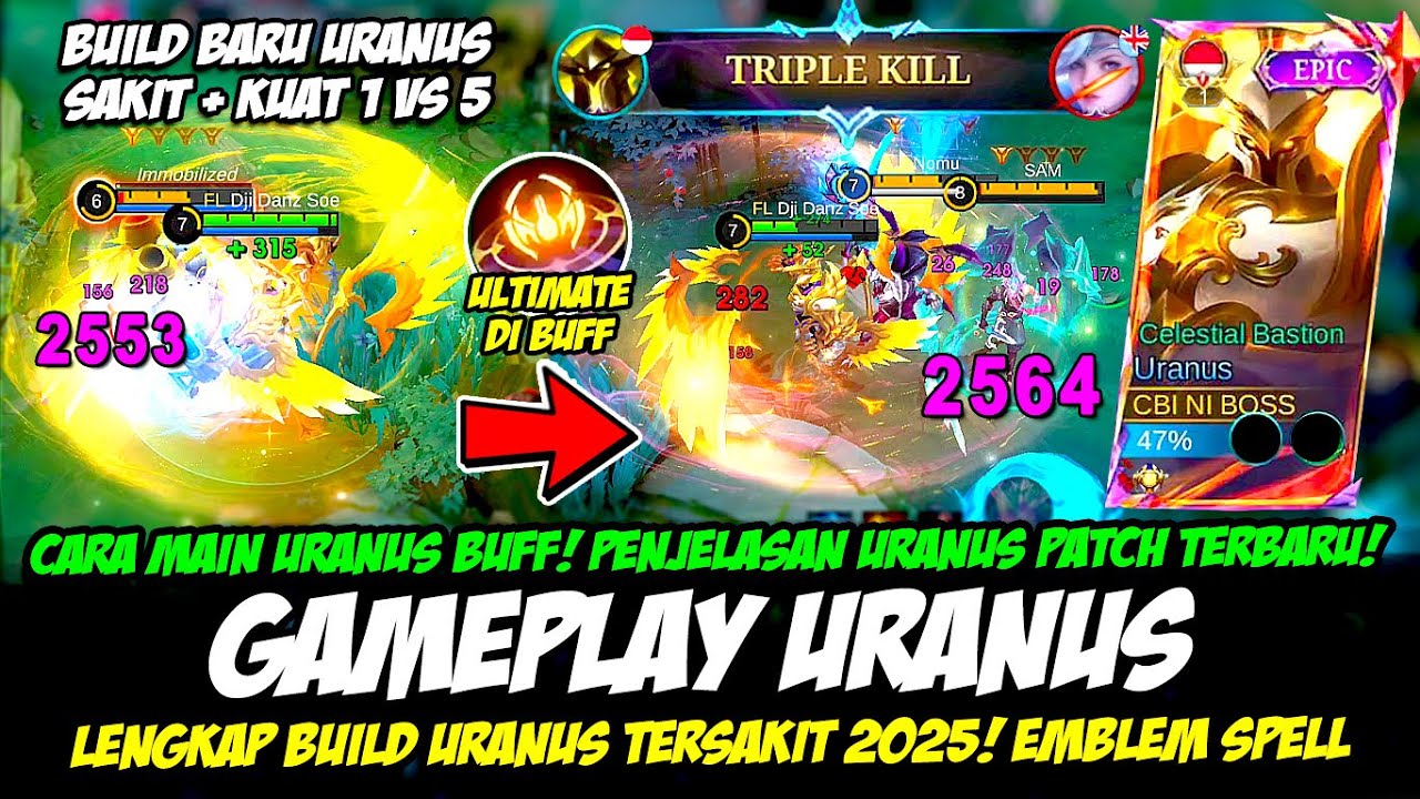 CARA MAIN URANUS BUFF + PENJELASAN URANUS PATCH TERBARU BUILD URANUS ...