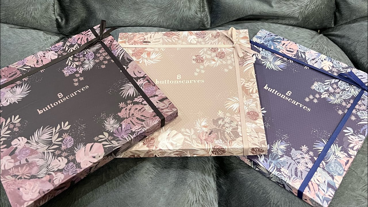 Unboxing & review Buttonscarves tropicale extended series in eola, mona ...