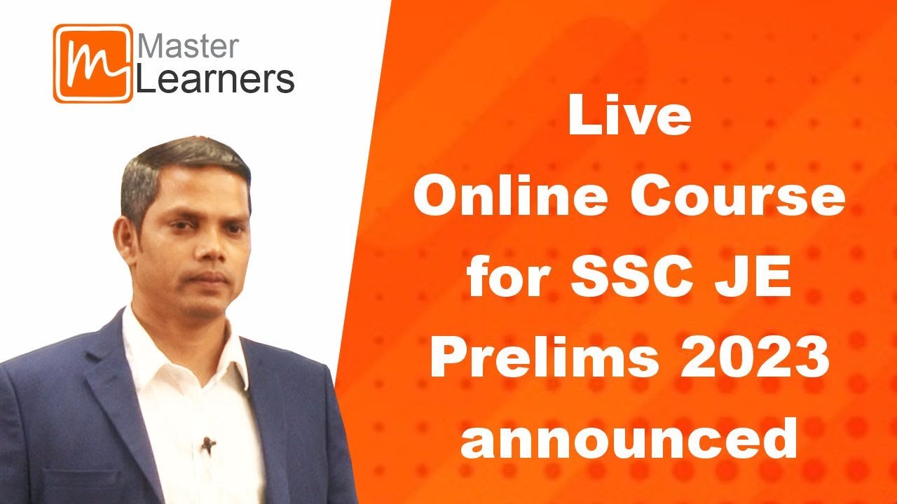 SSC-JE 2023 Live Online Course | Civil Engineering | Master Learners ...
