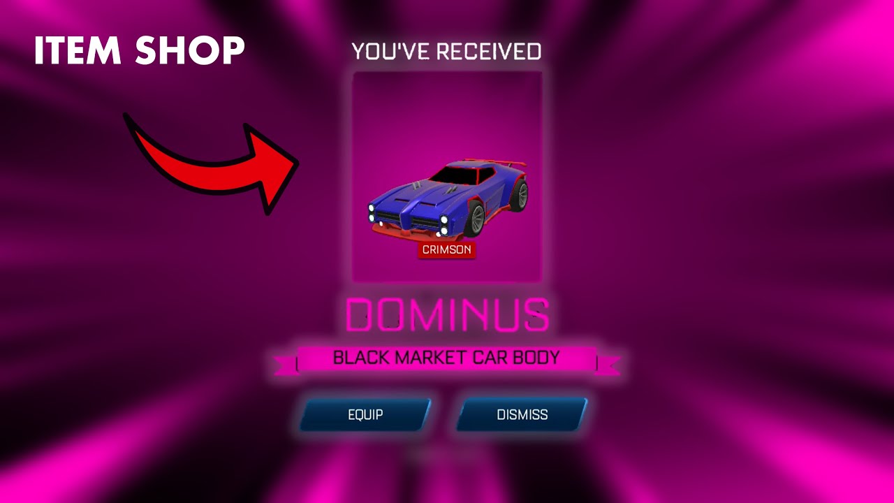 CRIMSON DOMINUS IN THE ITEM SHOP | Rocket League Sideswipe - YouTube