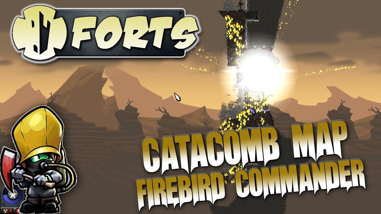 Forts Multiplayer 3v3 Gameplay Catacomb New Map (New Firebird Commander ...