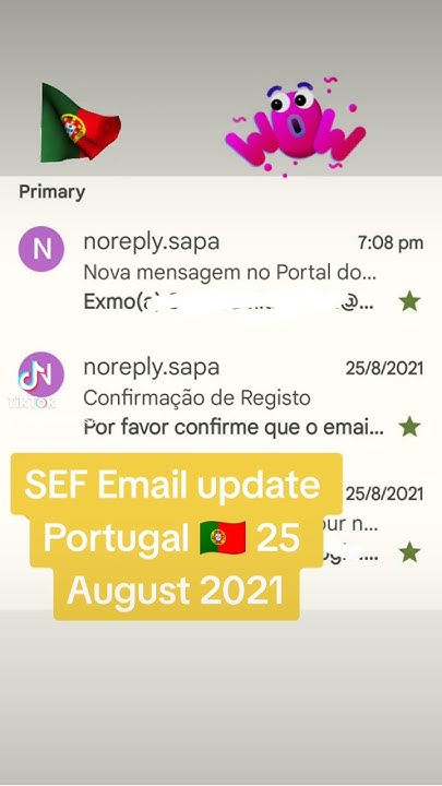 SEF Email update Portugal 🇵🇹 - YouTube