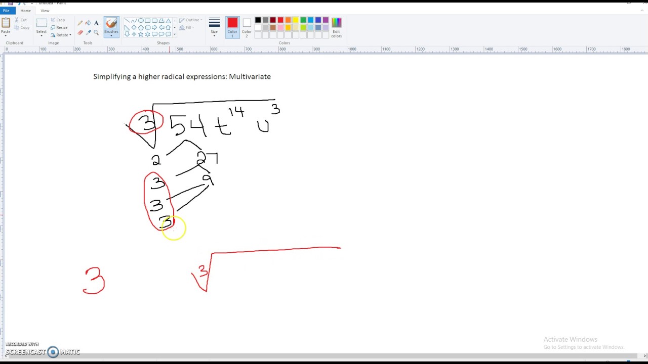 Simplifying a higher radical expression Multivariate - YouTube