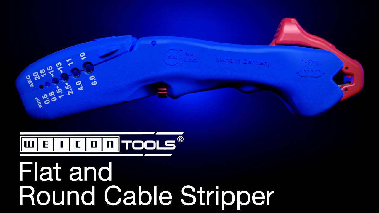 4in1 Flat & Round Cable Stripper | for flat cables up to 18 mm | round ...
