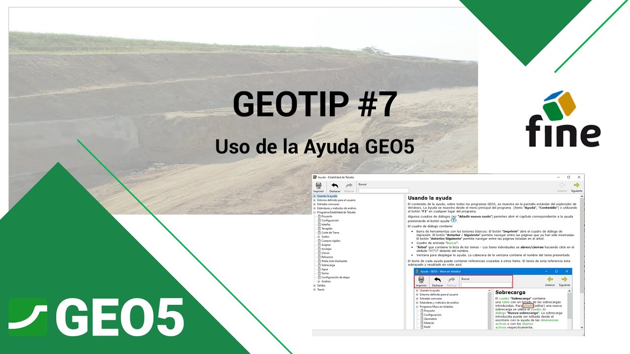 GEOTIP N°7 - Uso de la Ayuda GEO5 - YouTube