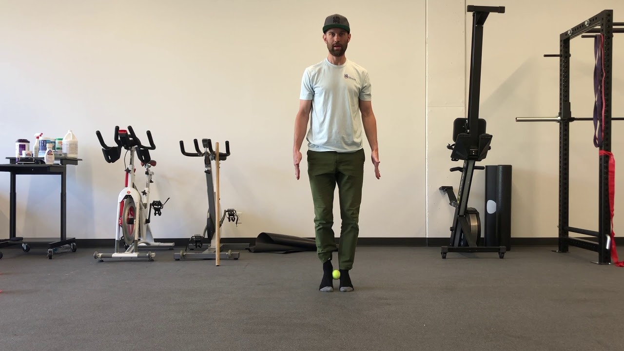 Tennis ball heel raise 1st ray explained - YouTube