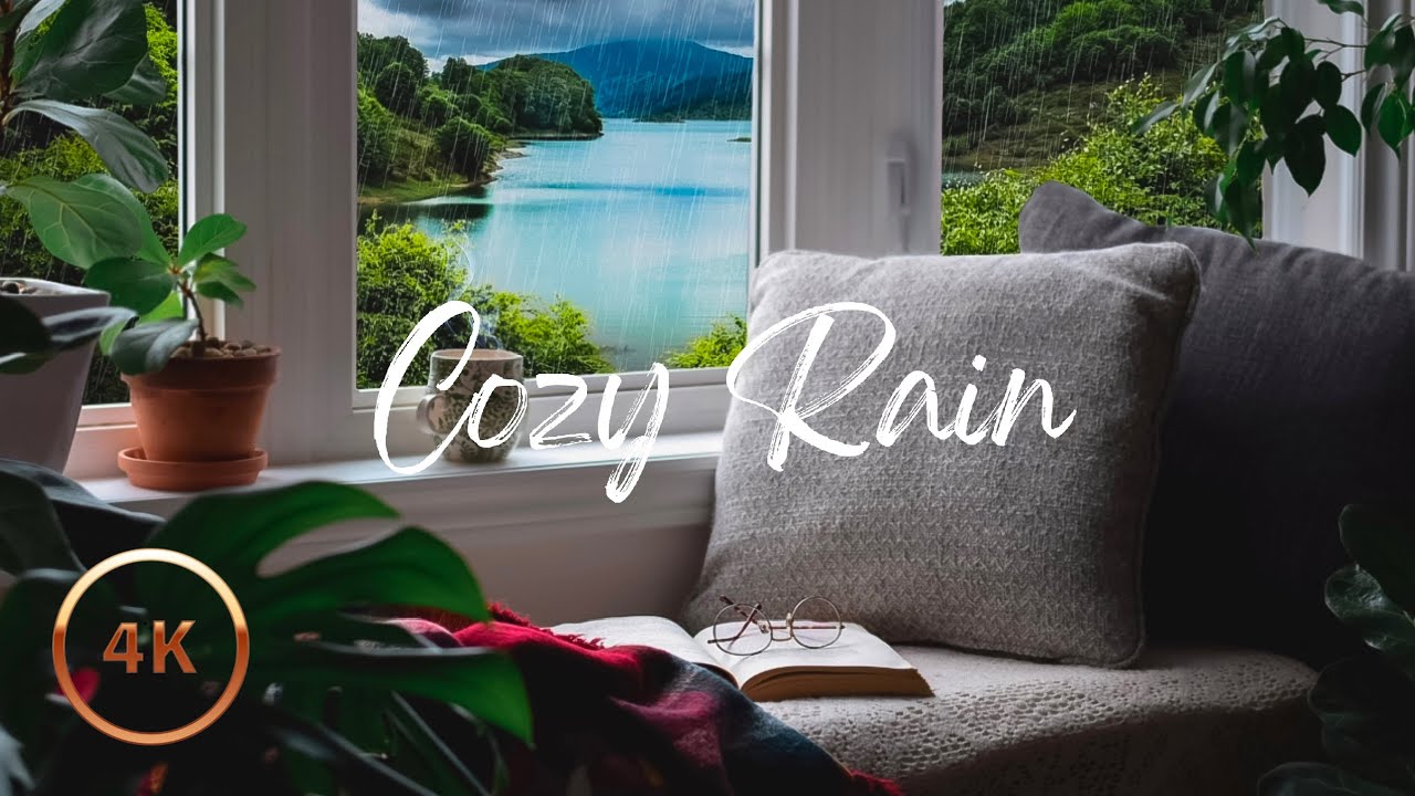 Cozy Nook & Tropical Rain | ASMR Nature Sounds | 4K | 3 hours - YouTube