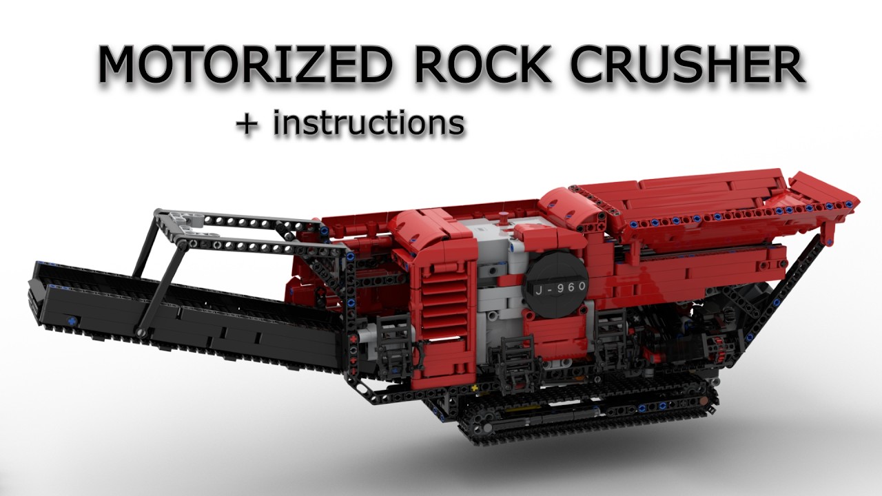 Lego Technic ROCK CRUSHER moc can sort pieces - YouTube