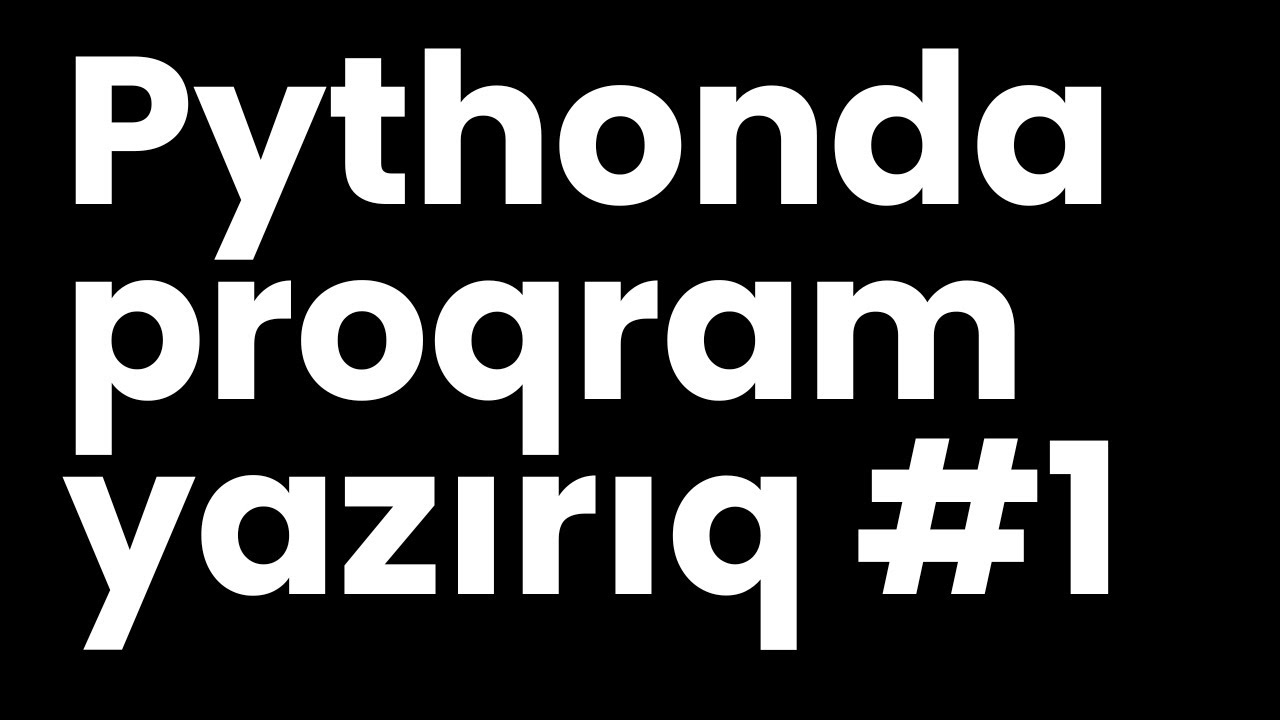 "Python"da proqram necə yazılır? #1 Amin müəllim #miq #informatika 077 322 79 53 - YouTube