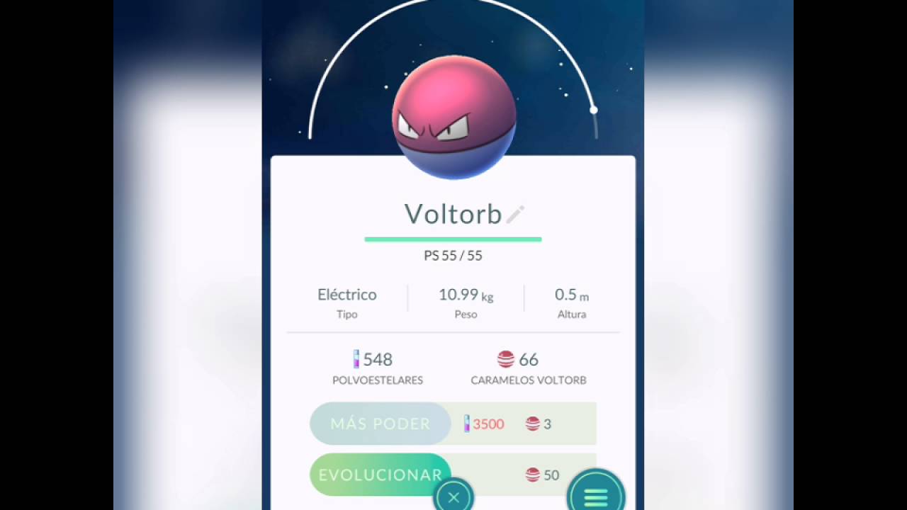 Evolucion de voltorb a electrode en pokemon go - YouTube