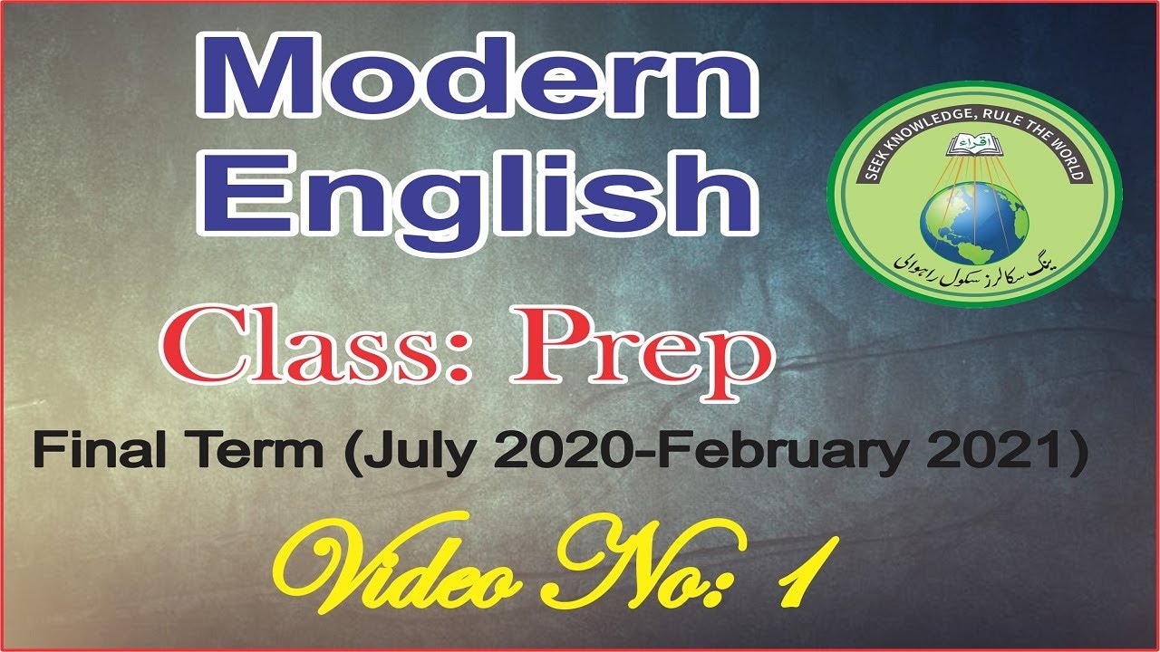 Class Prep Book Modern English Lecture # 1 || Young Scholars School ...