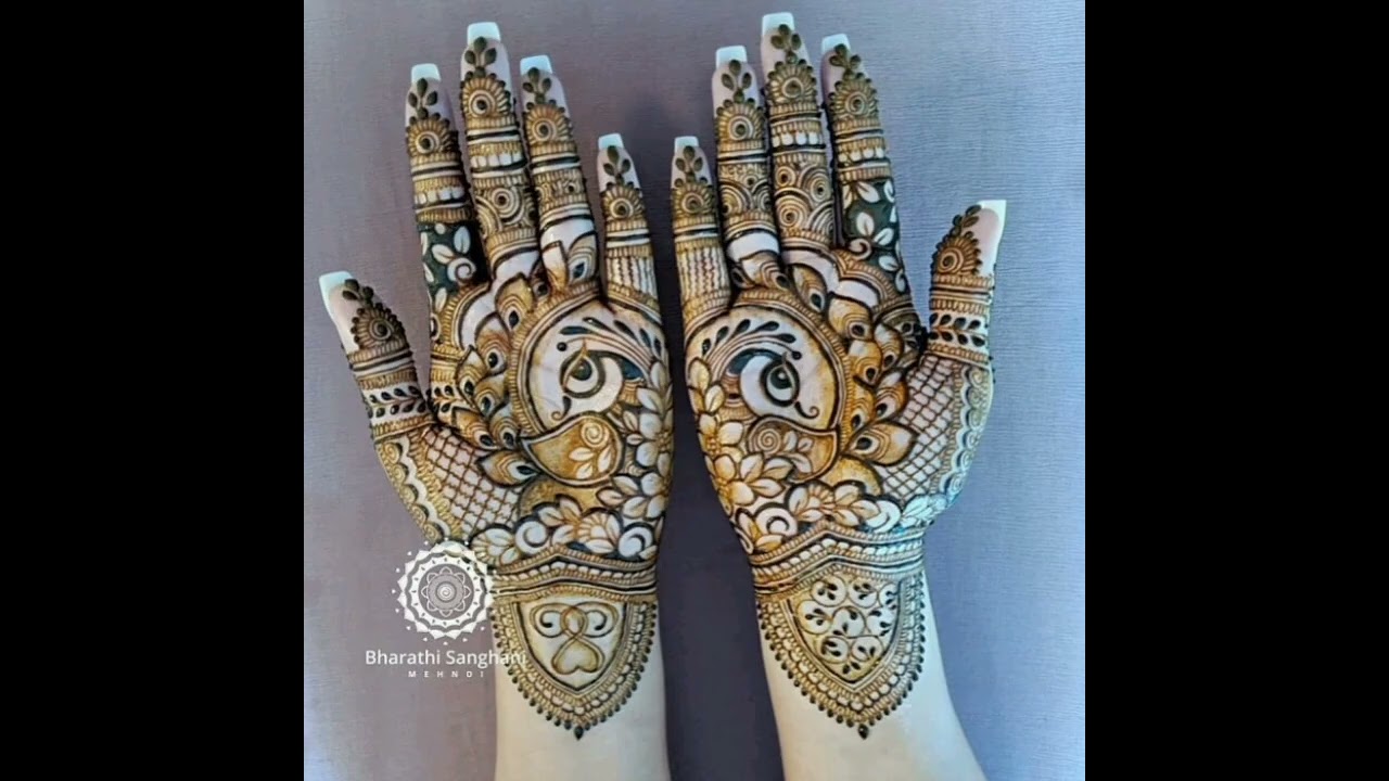 most beautiful front hand Navratri special mehndi designs 🙂 - YouTube