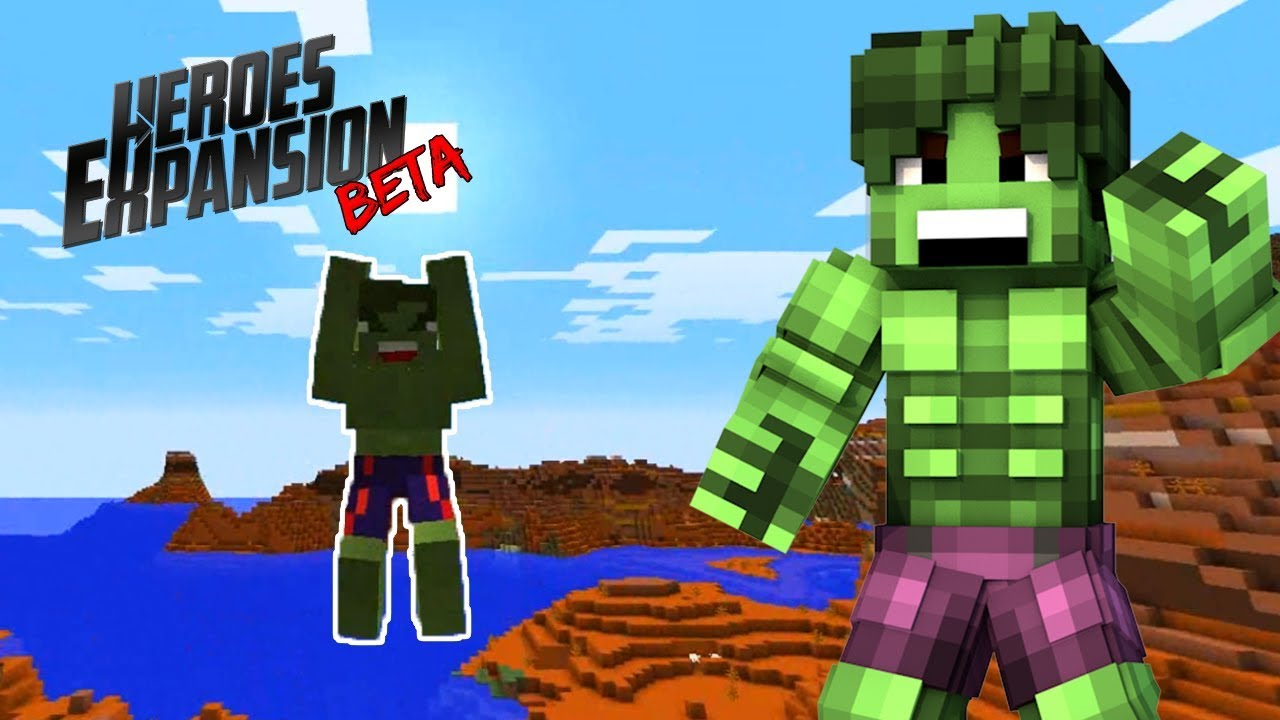😡 COMO ser HULK en MINECRAFT | HEROES EXPANSION MOD 1.12 | MINI REVIEW ...