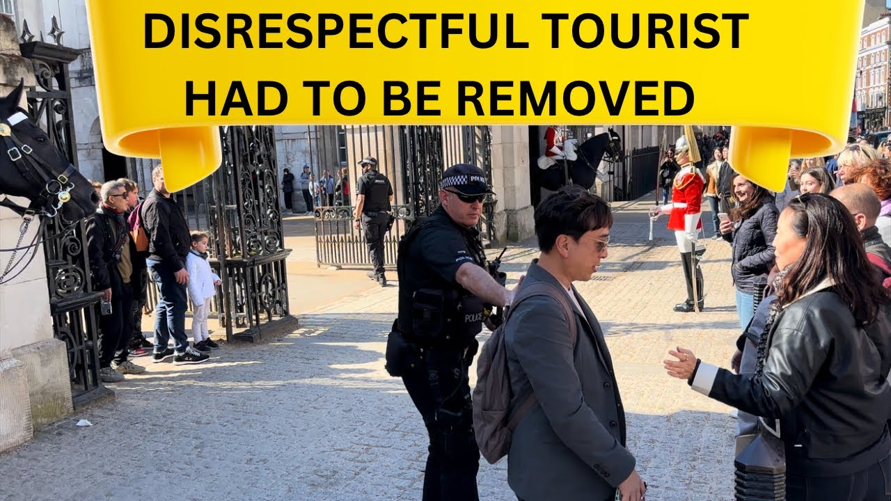 DISRESPECTFUL TOURIST IGNORED THE ARMED OFFICER HAD TO BE REMOVED - YouTube