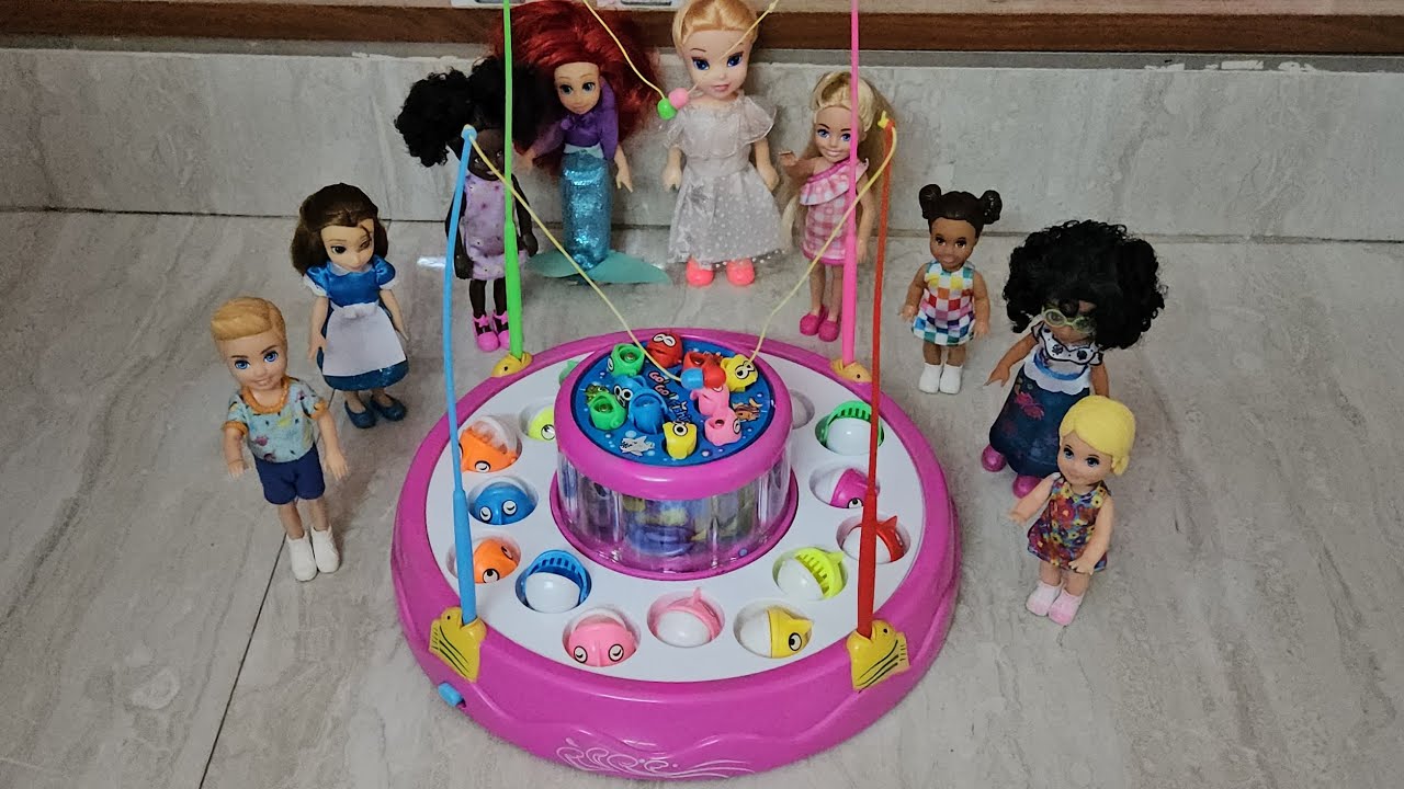 10mit Barbie fish 🐠 🐟 fun game/ Barbie doll daily routine/Telugu storys ...
