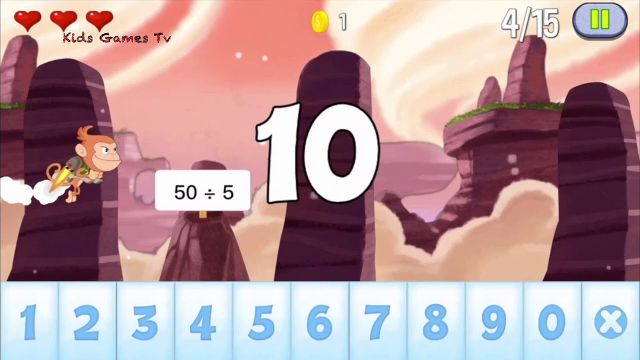 Monkey Math - Jetpack Adventure - Division - Educational Game for Kids - YouTube