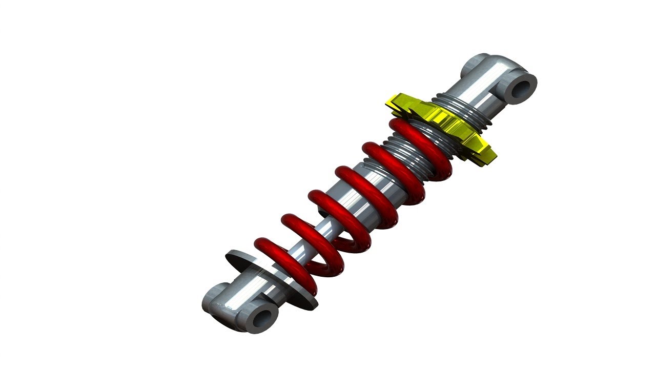 How to assemble shock absorber parts in Solidworks? #solidworks - YouTube
