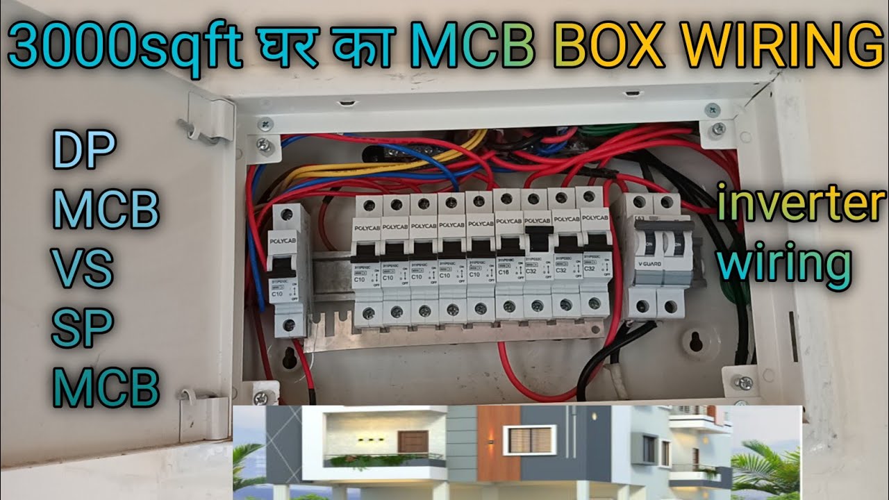 3000 sq ft house mcb box wiring ! mcb box wiring ! DP mcb vs SP mcb ...
