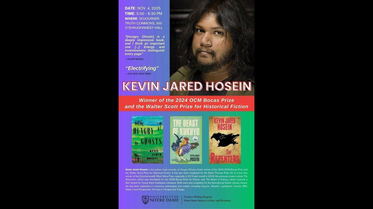 Creative Writing Reading Series ft. Kevin Jared Hosein - YouTube