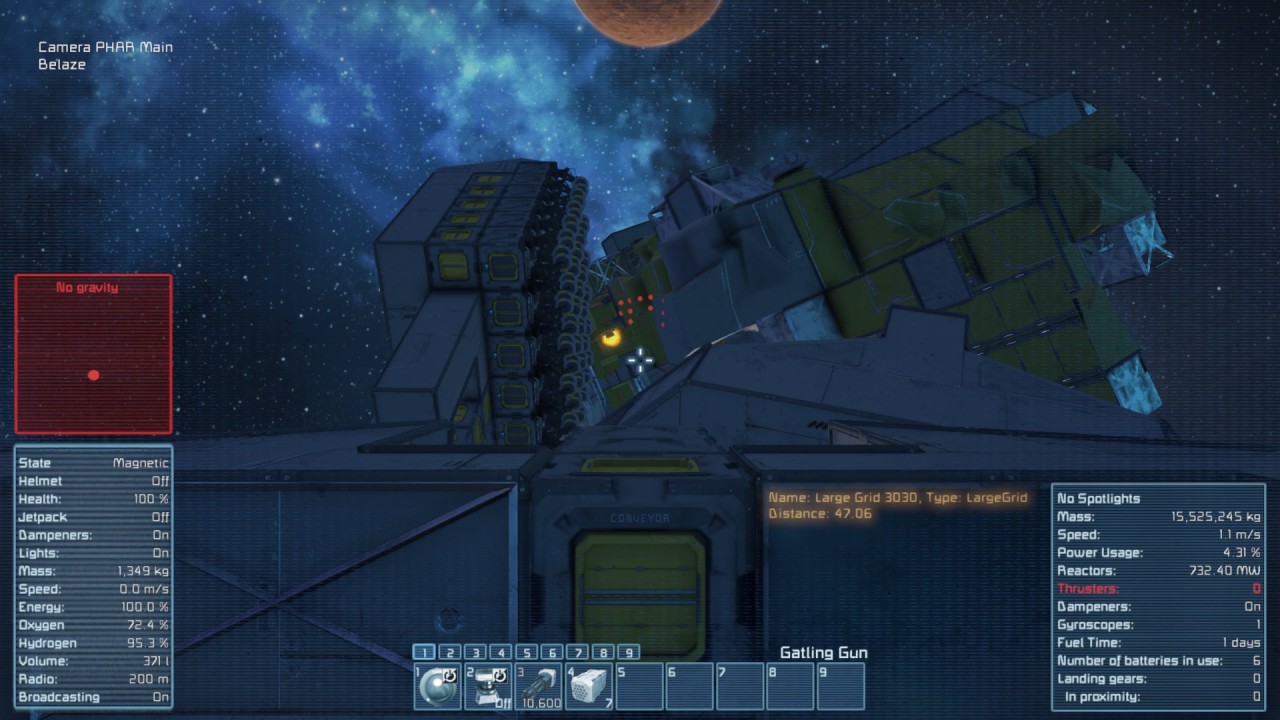 Space Engineers - testing turret scanner array and gatling screening ...