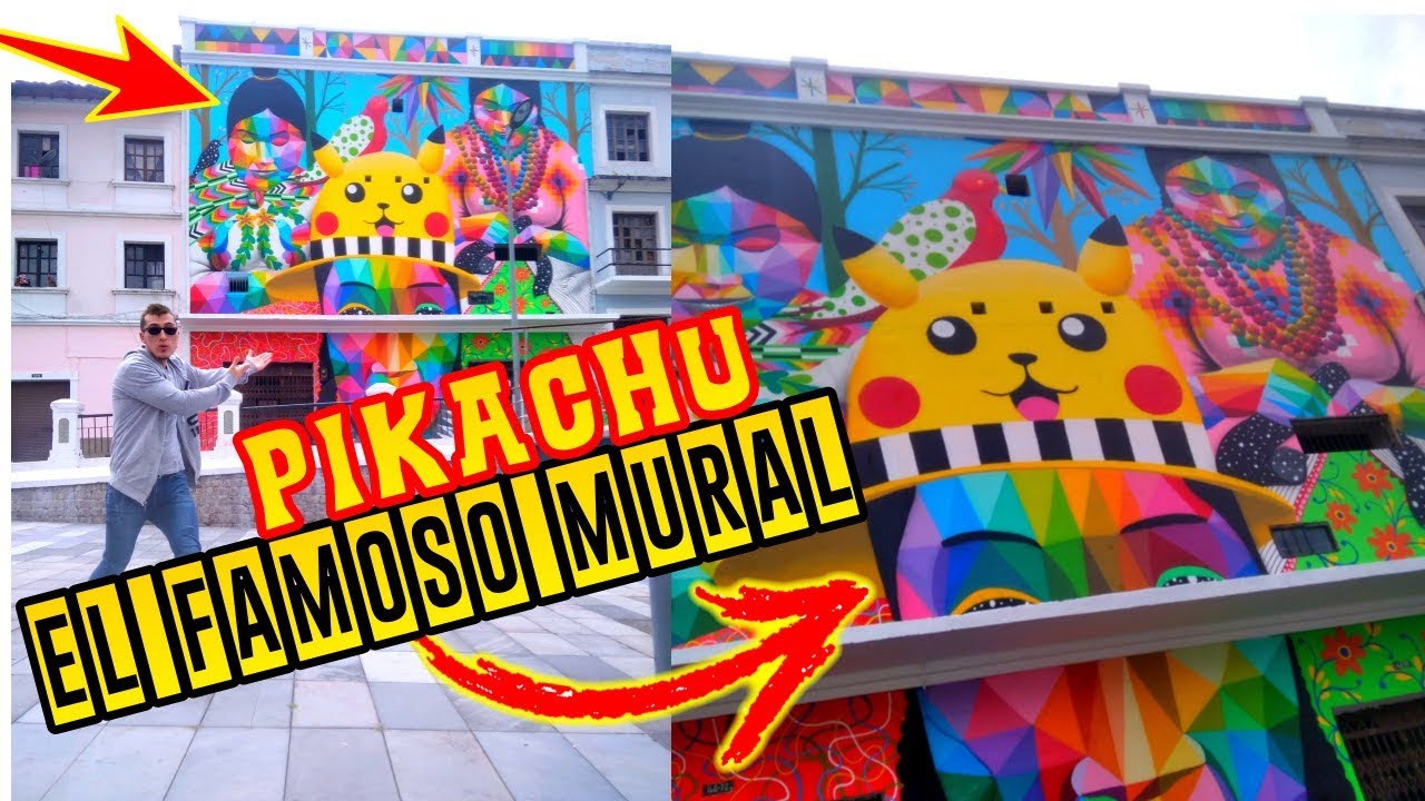 💥PiKachu La batalla de Pichincha⚔️ El famoso mural en Quito bulevar 24 ...