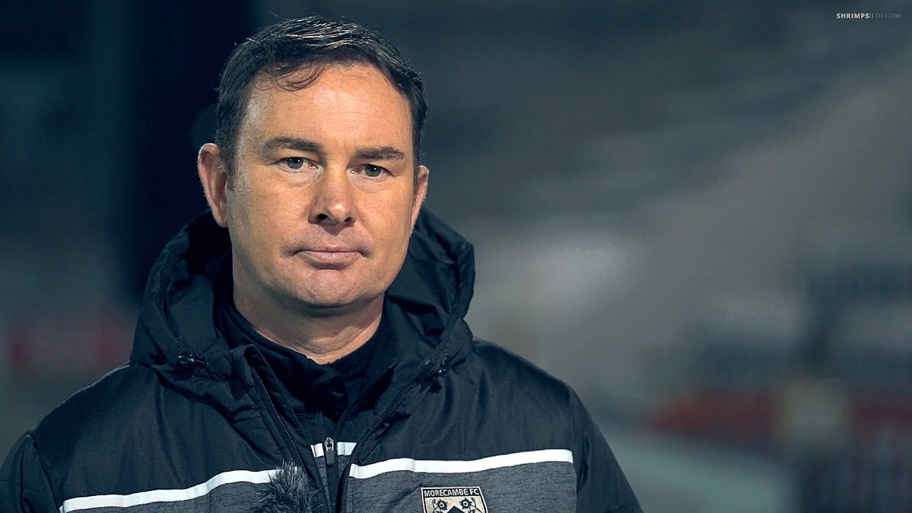 REACTION | Morecambe 1-0 Barrow - Derek Adams - YouTube