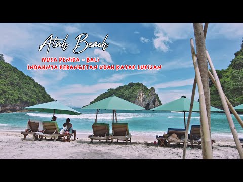 【4K】ATUH Beach Nusa Penida Bali  : Walking Tour of Bali Famous Beach Virtual Tour Bali