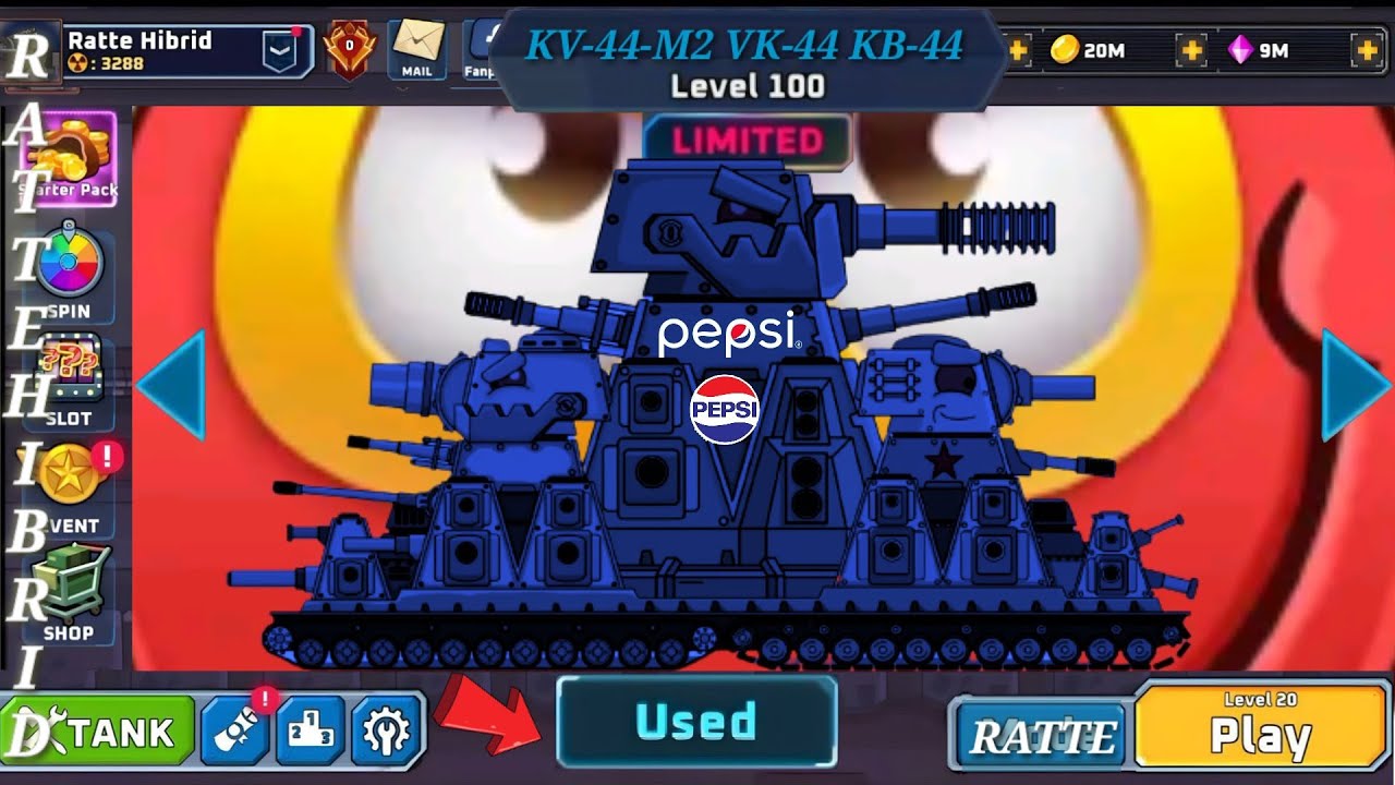 Tank Combat War Battle Tank KV-44-M2 VK-44 KB-44 PEPSI HOMEANIMATIONS ...