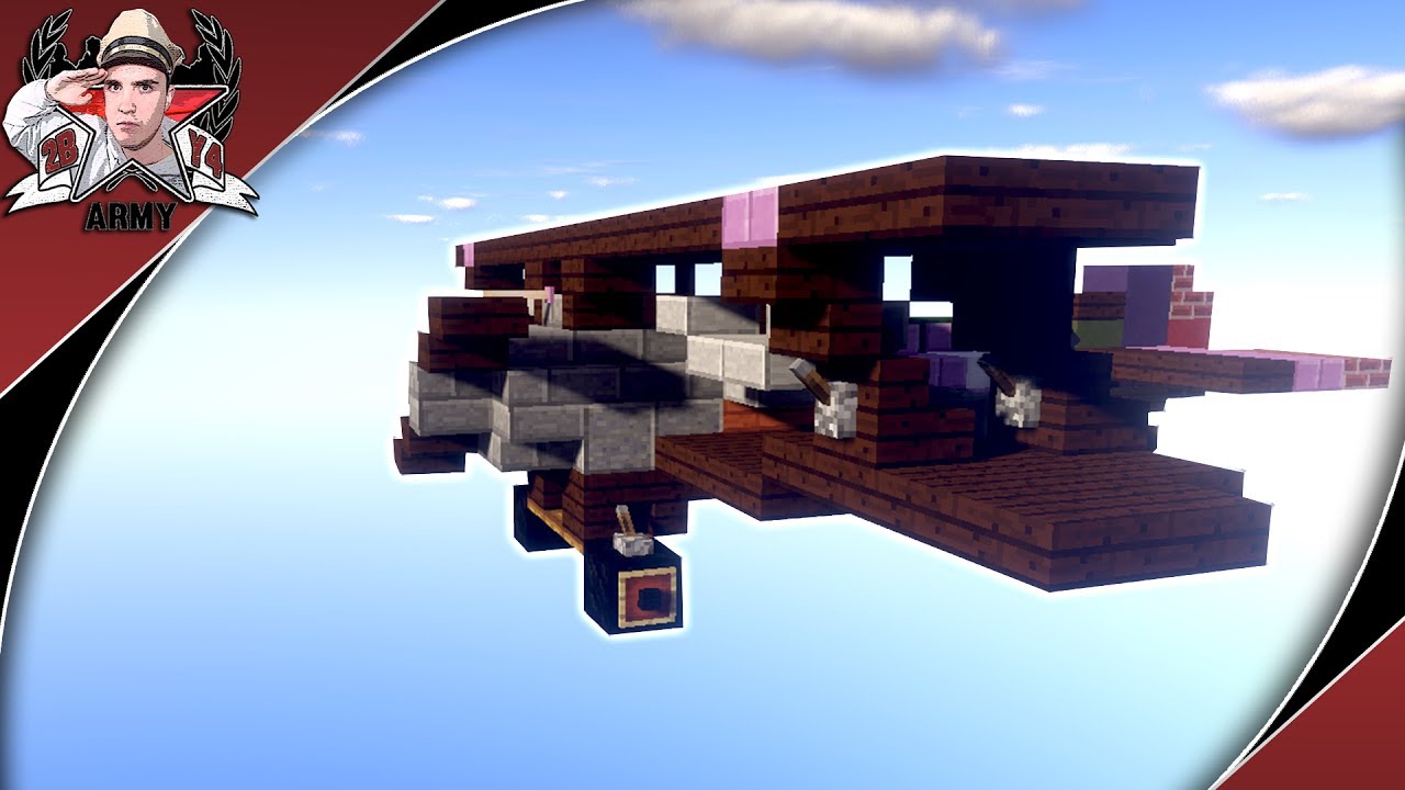 Minecraft: WW1 Sopwith F.1 Camel Biplane Fighter Tutorial (In-Flight ...