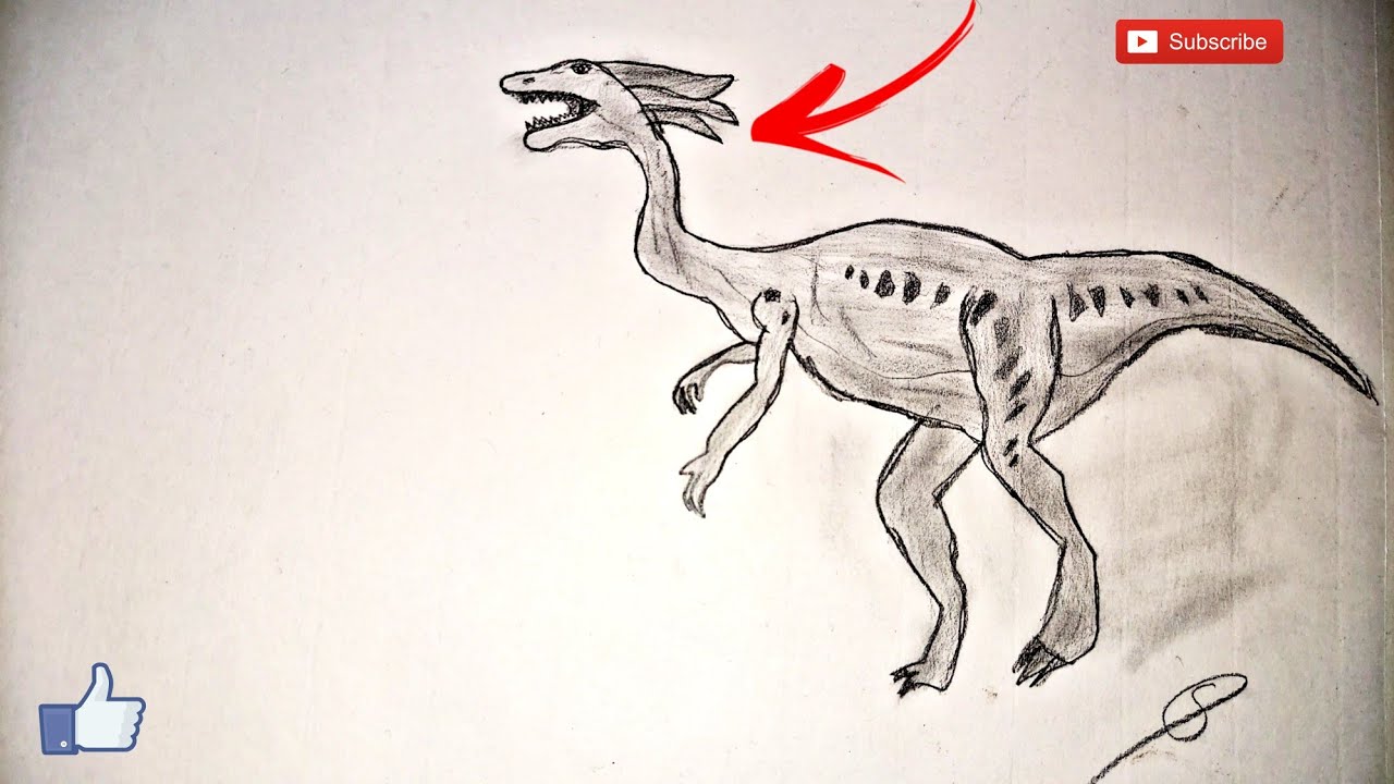 Draw Compsognathus (Compy) With Simple & Easy Trick (TIME LAPSE VIDEO ...