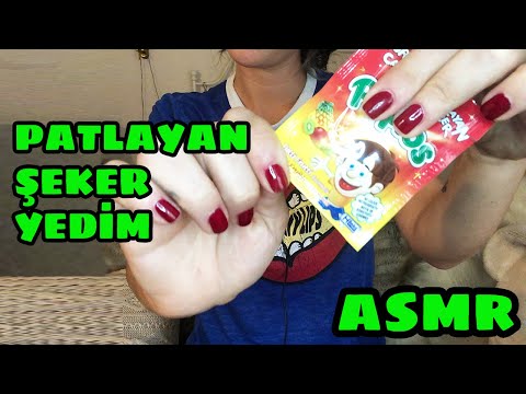 TÜRKÇE ASMR NEDİR ? || ağız sesleri, PATLAYAN ŞEKER yedim || PATLAK PATLAK şekerler zalım zalım